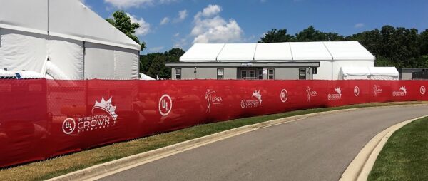 Event Fence Windscreen Logos - All Court Fabrics
